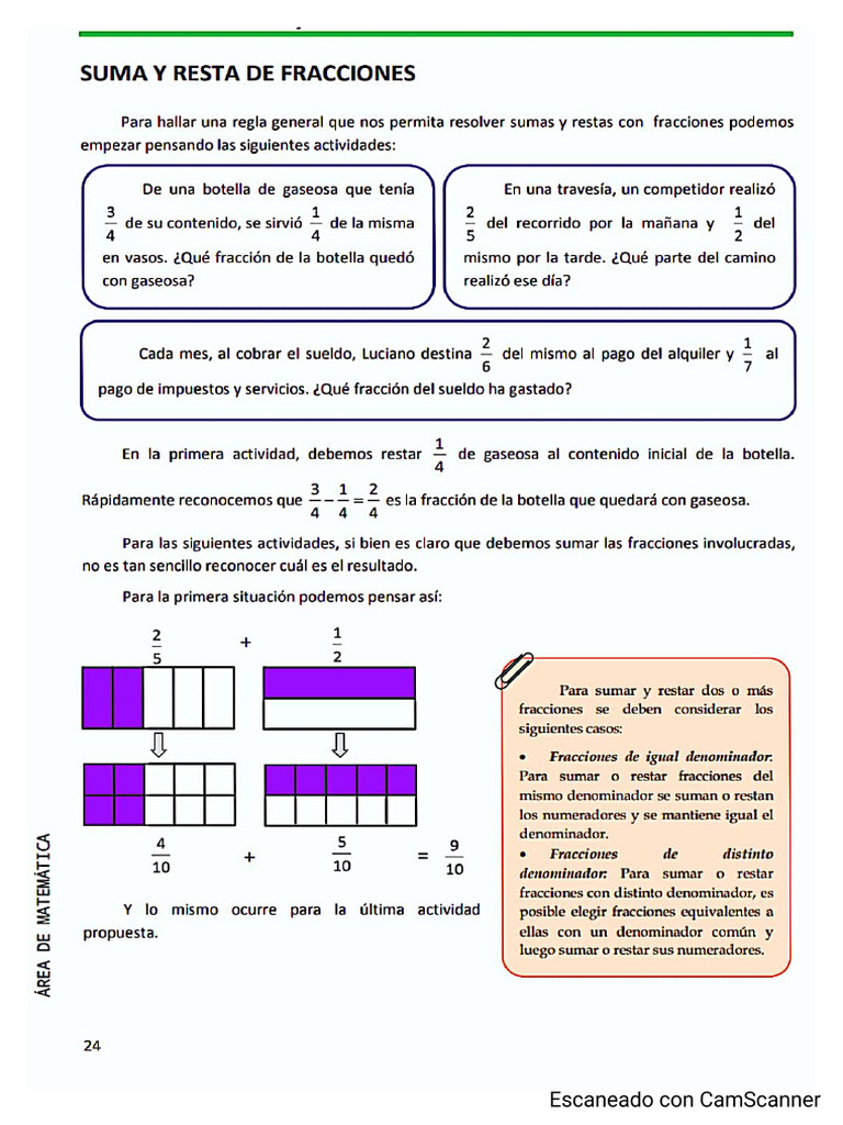 Operaciones Con Fracciones | PDF
