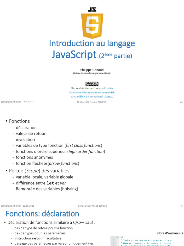 Fonctions et portée en JavaScript | PDF | JavaScript | Ingénierie des systèmes