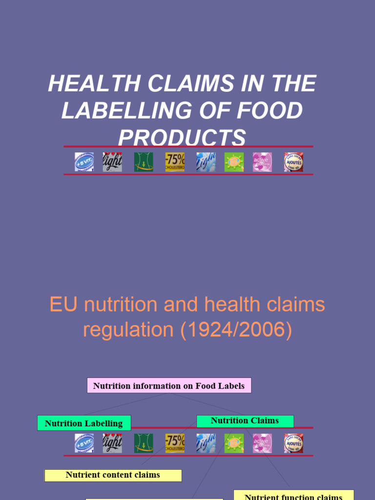 t.6 Supl - Nutritional Claims | PDF | Nutrition | Diet & Nutrition