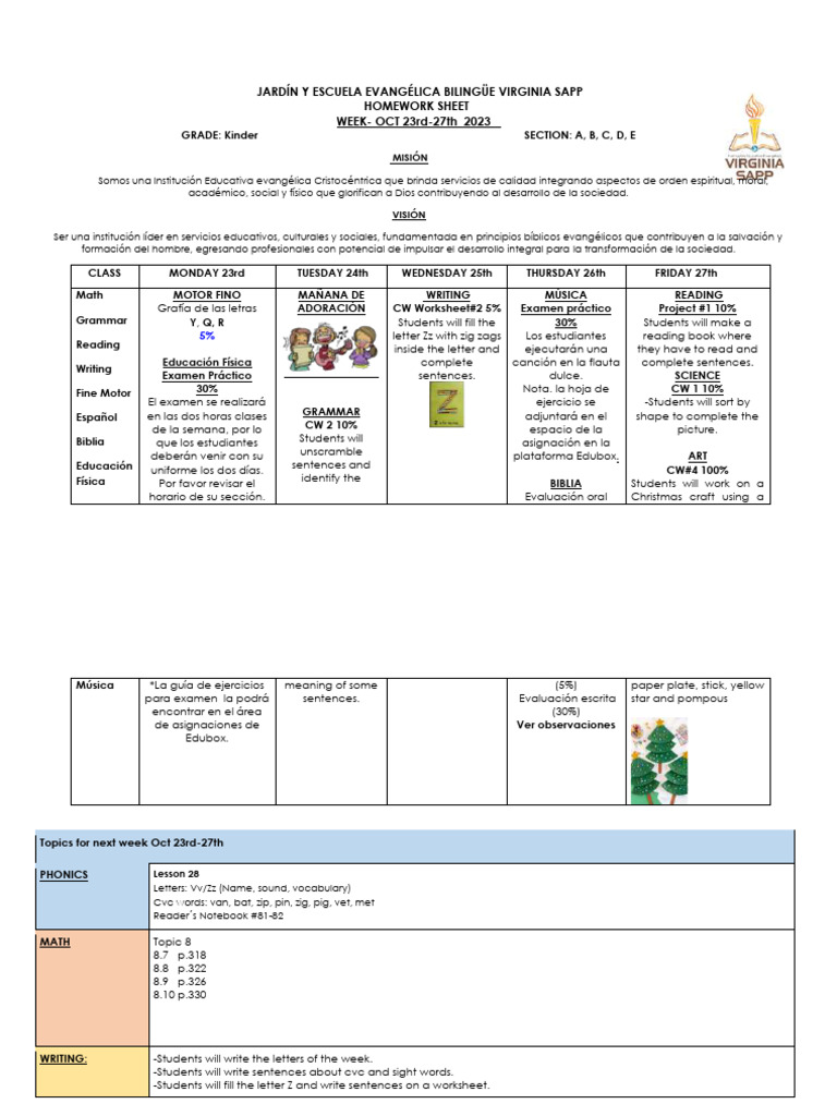 K HWS - (Oct - 23rd 27th) | PDF