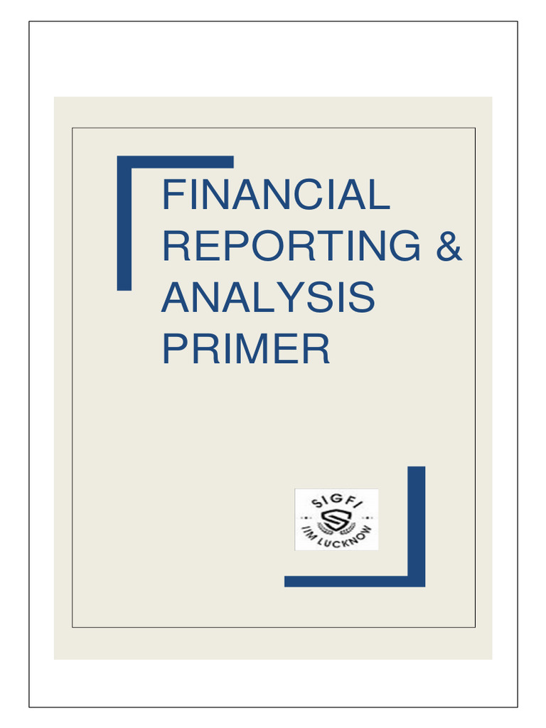 Financial Reporting and Analysis - SIGFi - Finance Handbook | PDF ...