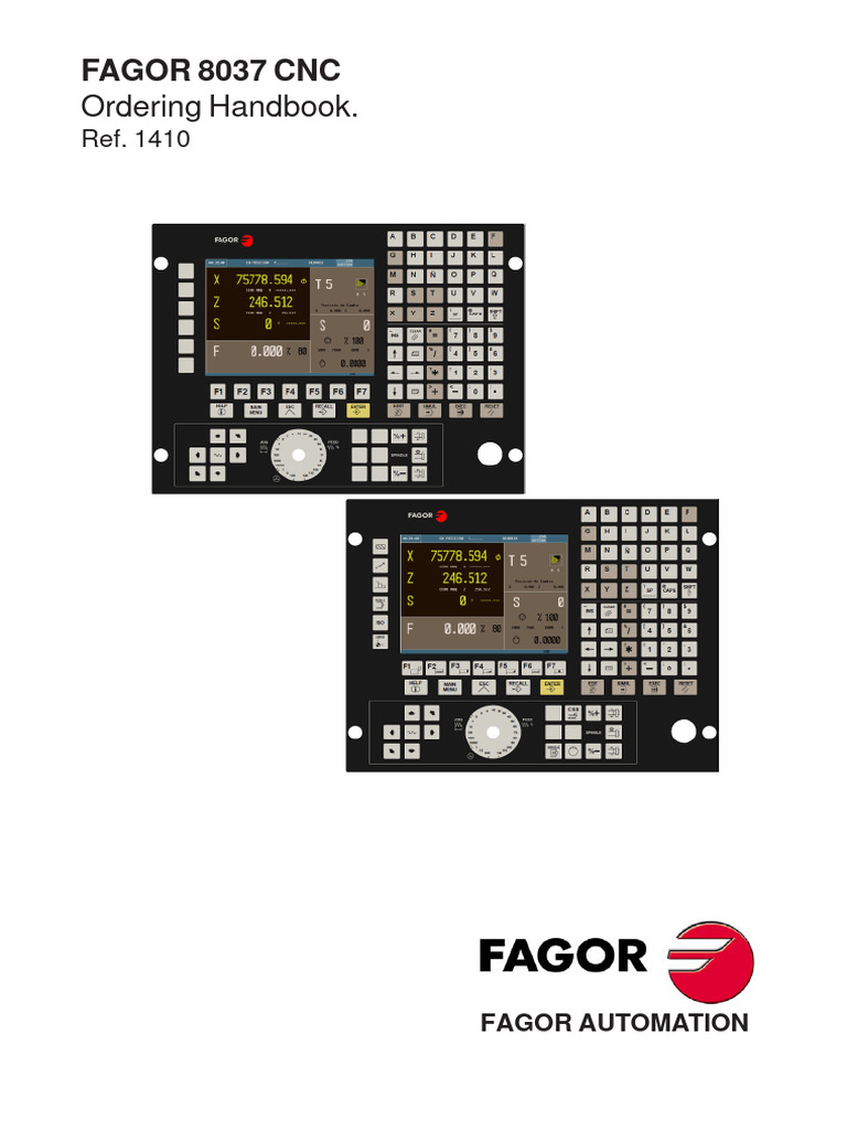 CNC 8037 Ordering Handbook | PDF | Numerical Control | Computing