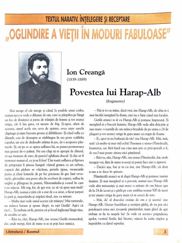Povestea Lui Harap-Alb | PDF