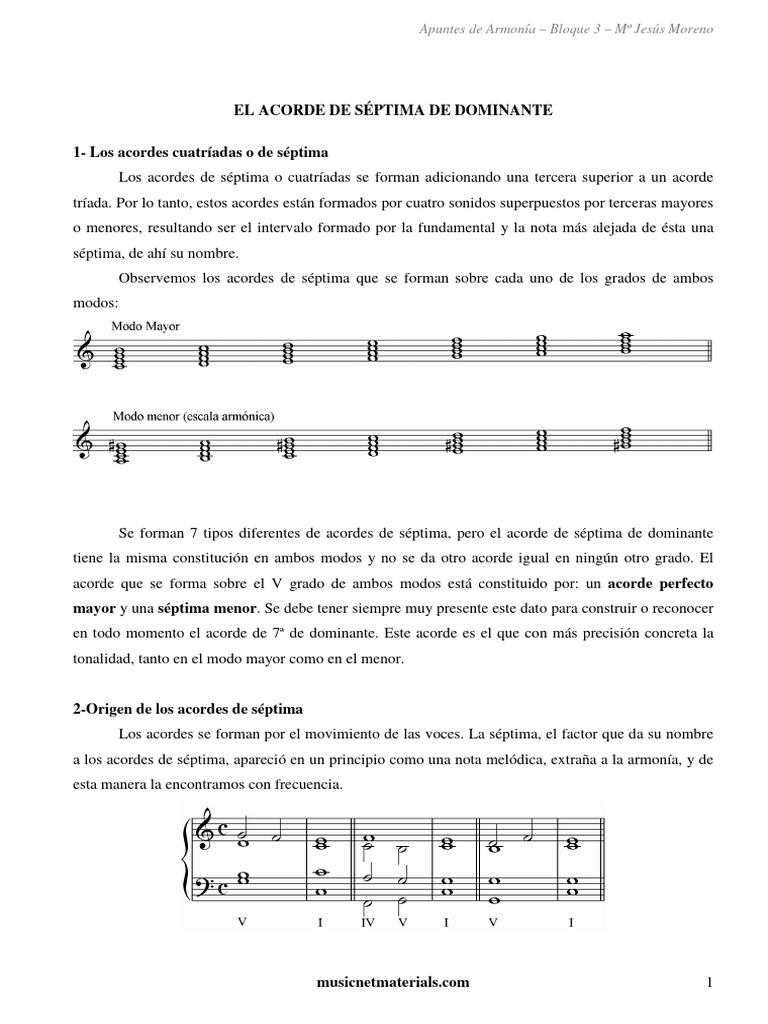 Acorde de Séptima de Dominante | PDF | Acorde (Música) | Armonía