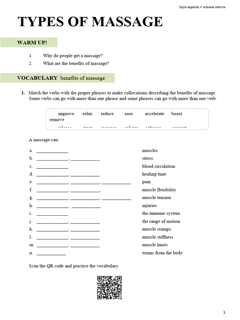 Types of Massage | PDF