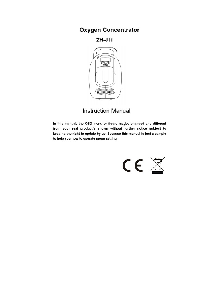 ZH-J11 Oxygen Concentrator Instruction-Brochure-1 | PDF | Waste ...