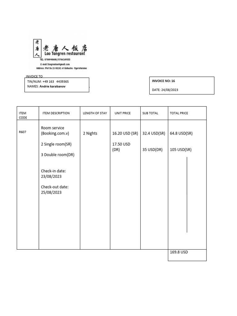 Invoice Lao | PDF