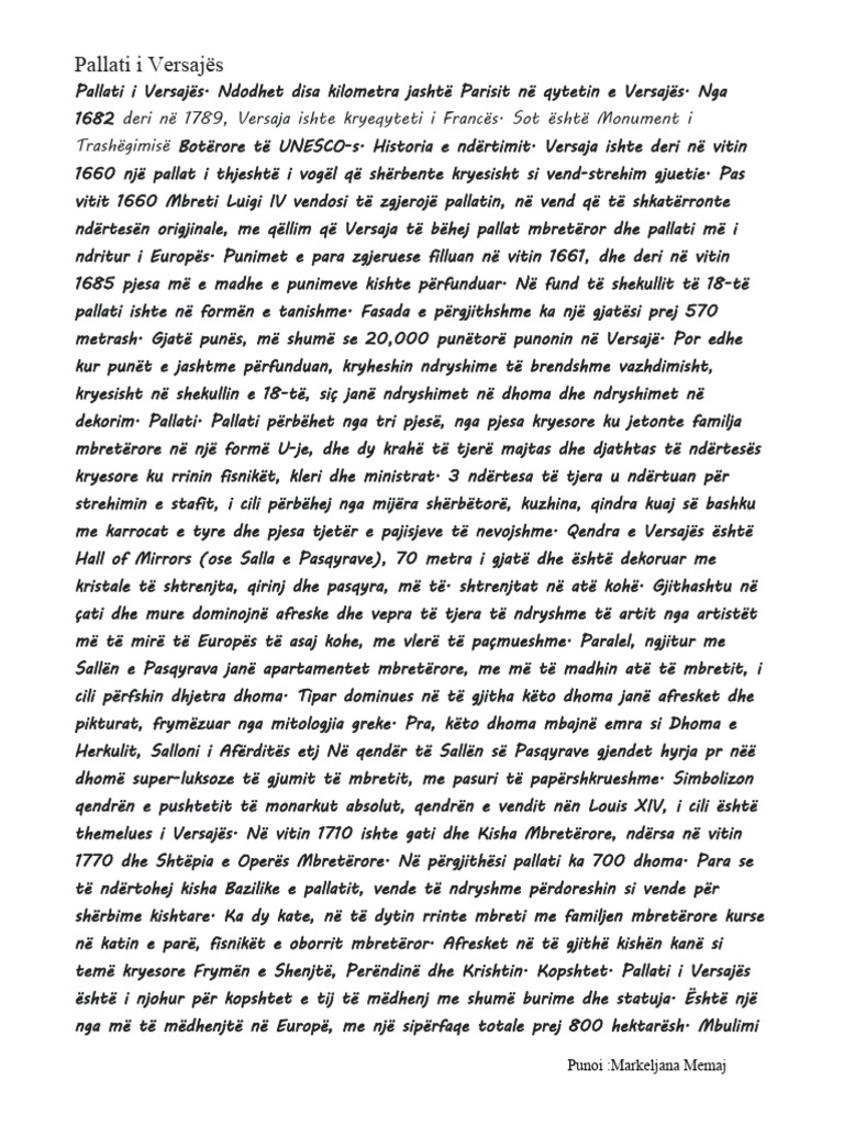 Pallati I Versajës | PDF