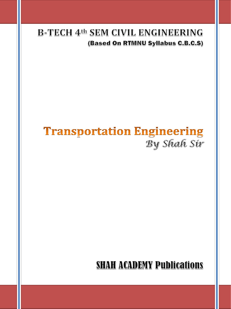 Unit-1 Transportation Engineering | PDF | Airport | Traffic