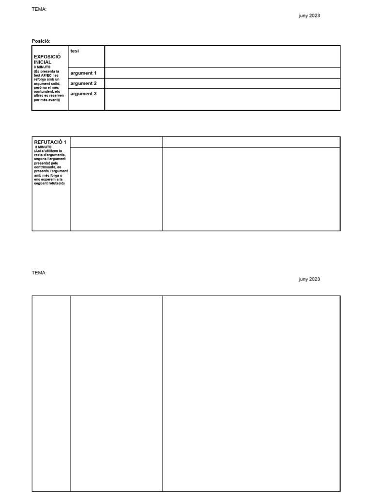 Graella Debats | PDF