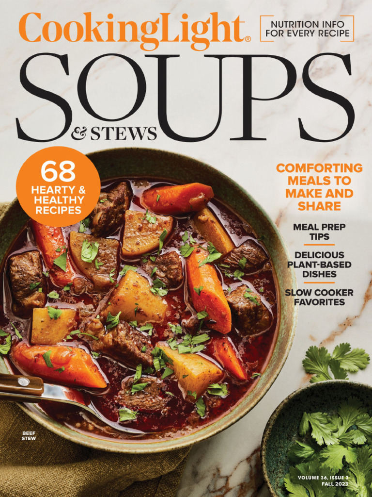 Cooking Light Soups Stews Fall 2023 | PDF