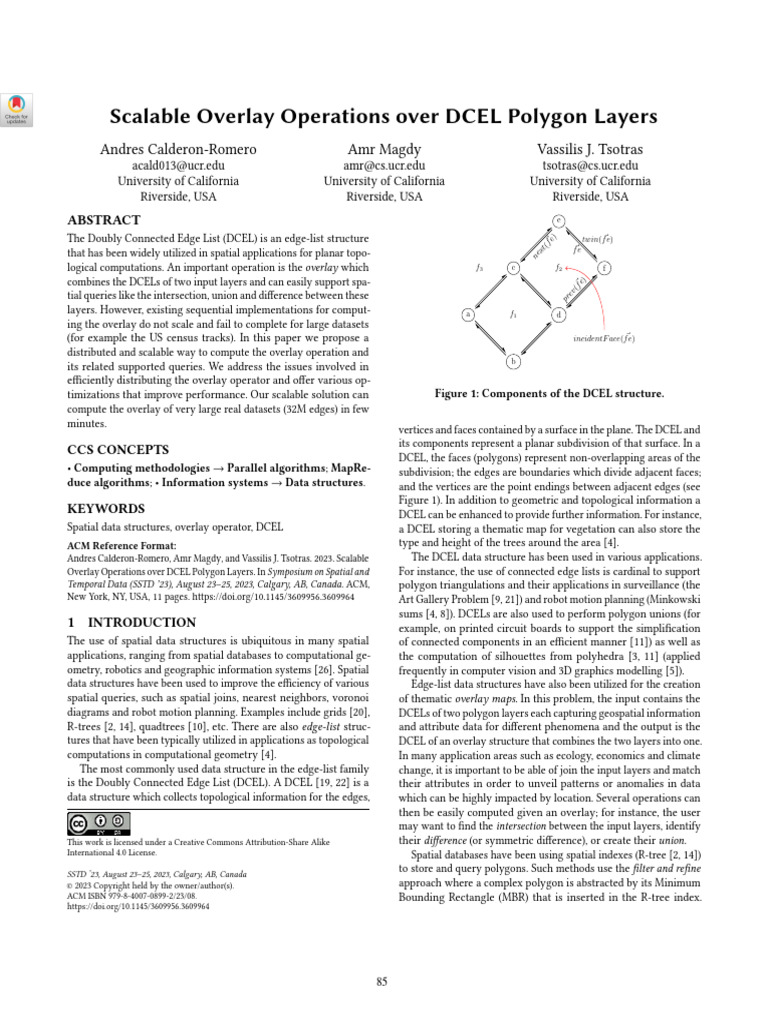 Scalable Overlay Operations Over DCEL Polygon Layers | PDF