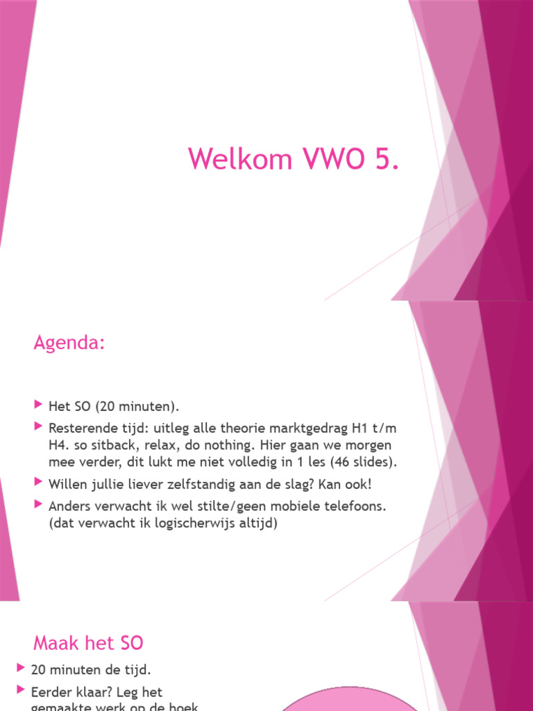 Marktgedrag Vwo 5 Les 14 SO | PDF