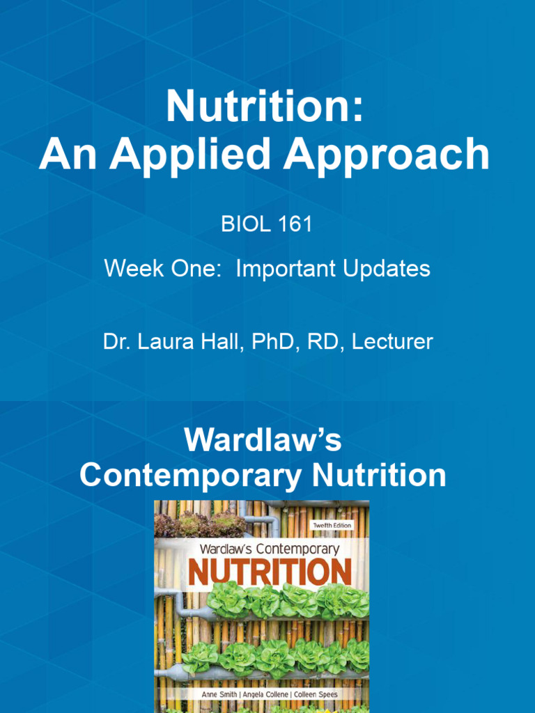 Biol 161 Week 1 Important Updates Download Free Pdf Healthy Diet Diet Nutrition