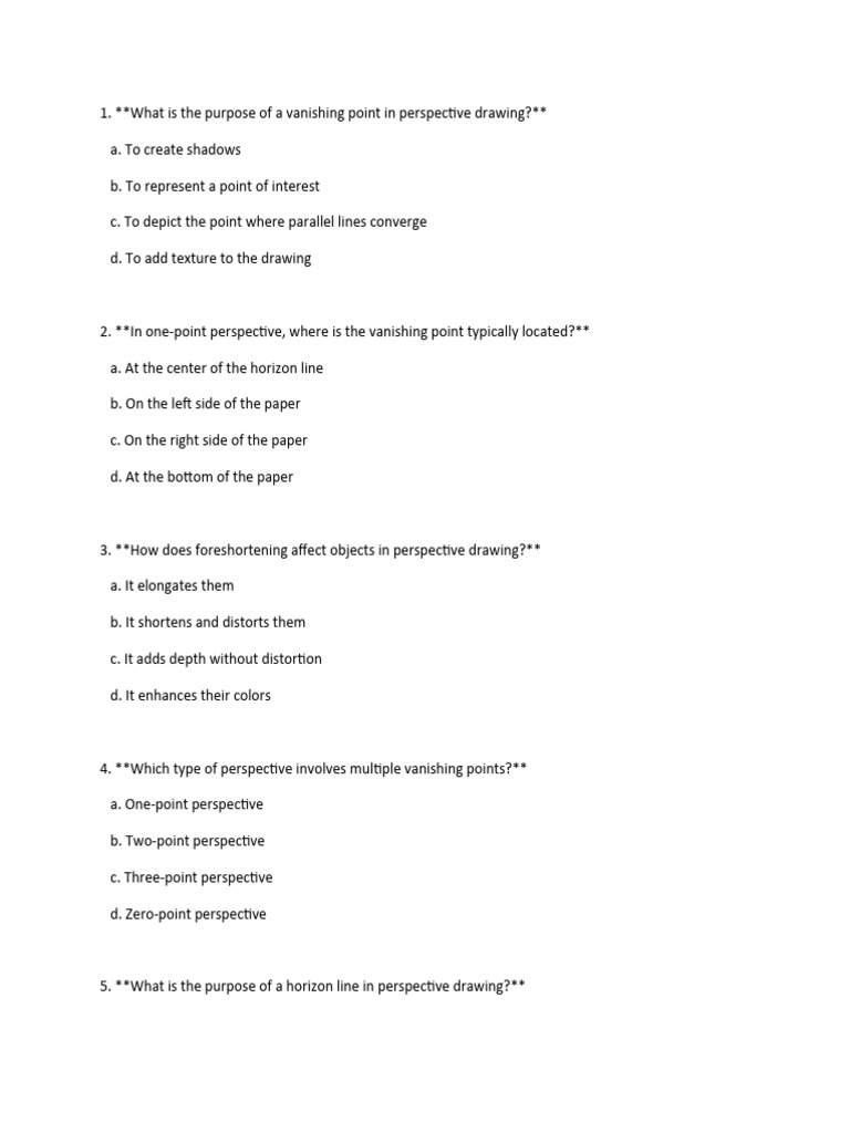 Perspective Drawing Pdf