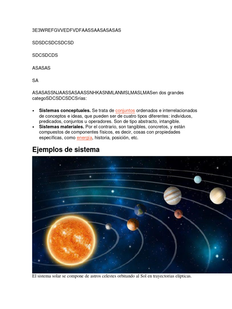 Ejemplos de Sistema: Sistemas Conceptuales. Se Trata de | PDF