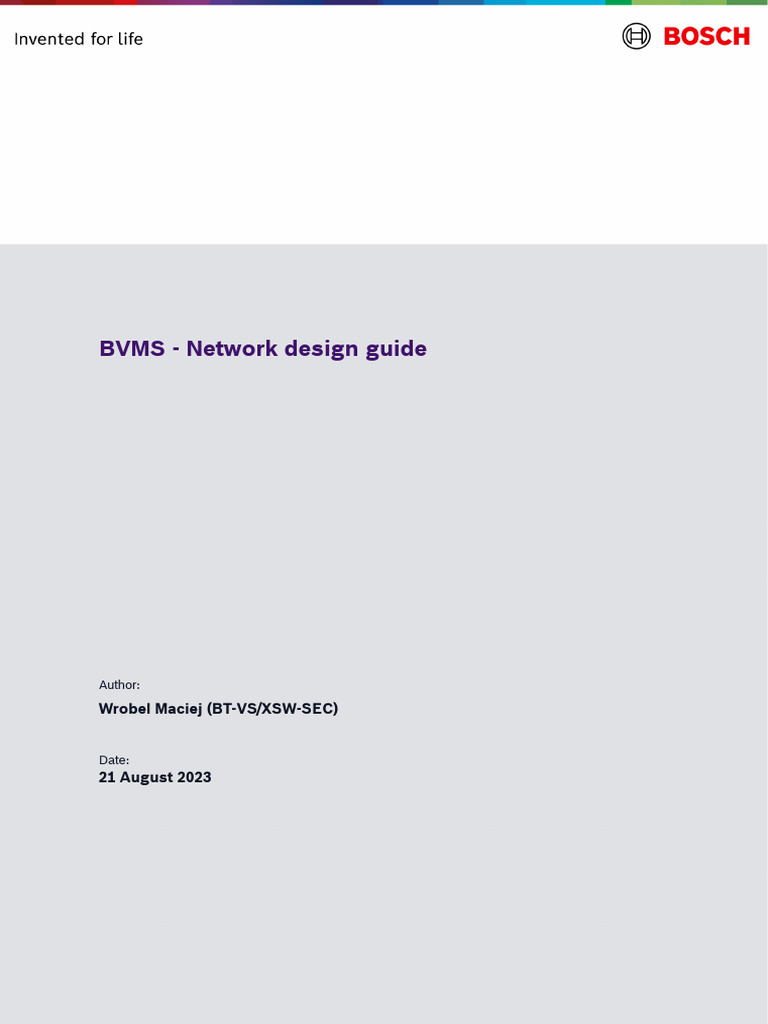 BVMS - Network Design Guide | PDF
