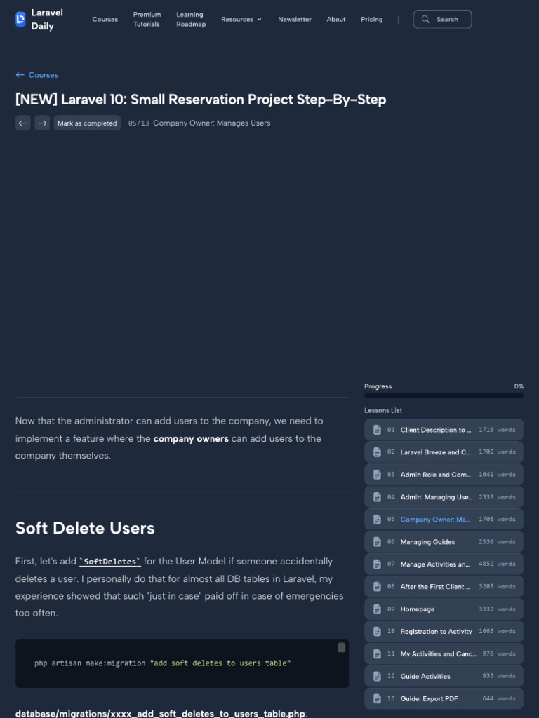 05 - Company Owner Manages Users Laravel Daily | PDF | Computer Engineering | Computing