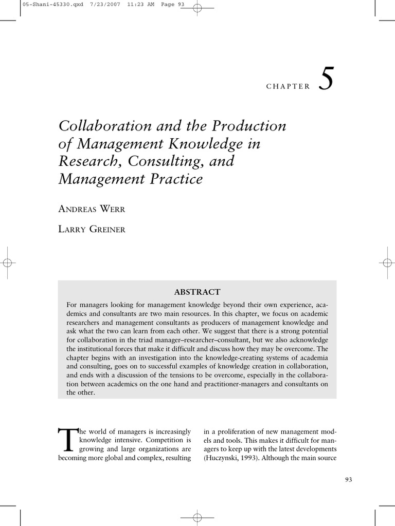 Collaboration Knowledge Management | PDF | Science | Knowledge