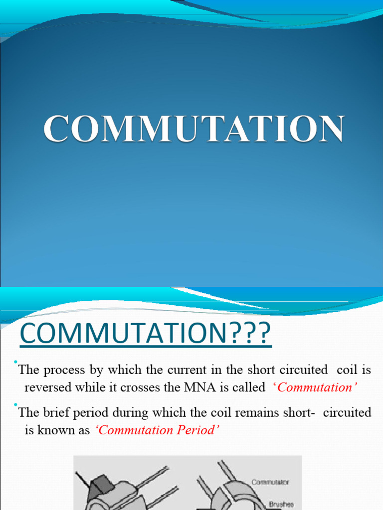 Commutation | PDF | Equipment | Power Engineering