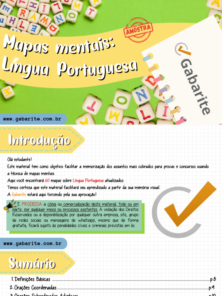 1 - 1 - Português (60 Mapas Mentais) - Amostra | PDF