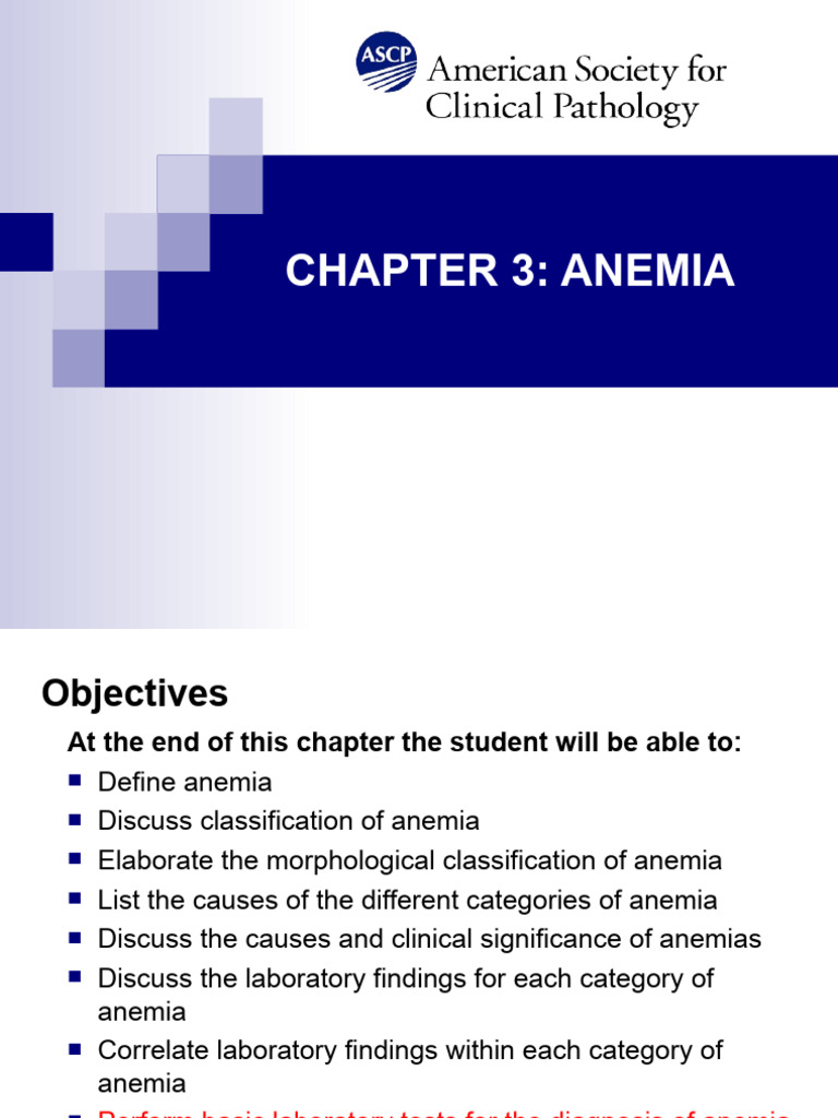 Hema II Chapter 3 - Anemia | PDF | Science & Mathematics