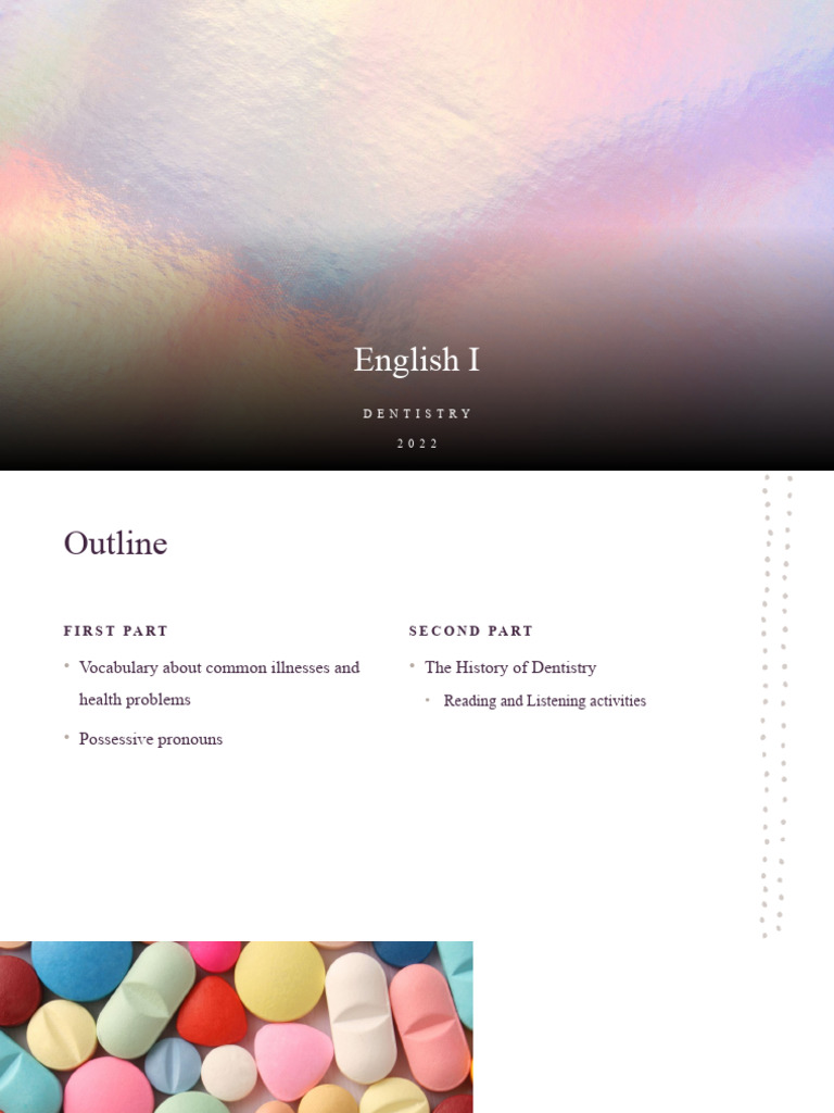 English 1 - Lesson 5 | PDF | Dentistry | Medicine