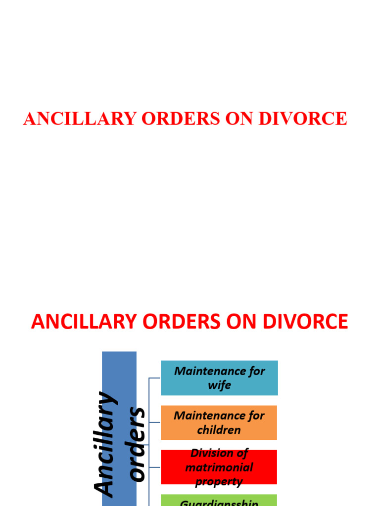 14 - Ancillary Orders | PDF | Marriage | Social Institutions