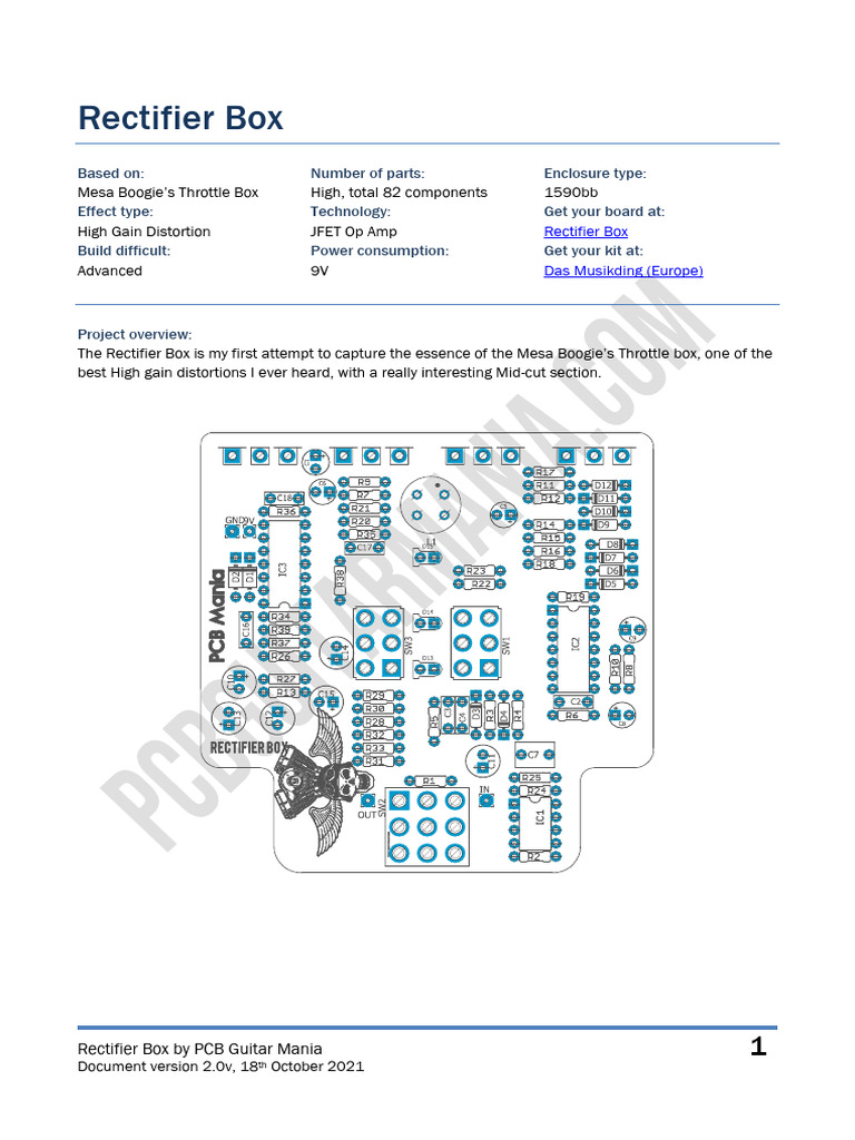 Rectifier Box 2v Building Docs4 | PDF | Printed Circuit Board | Capacitor