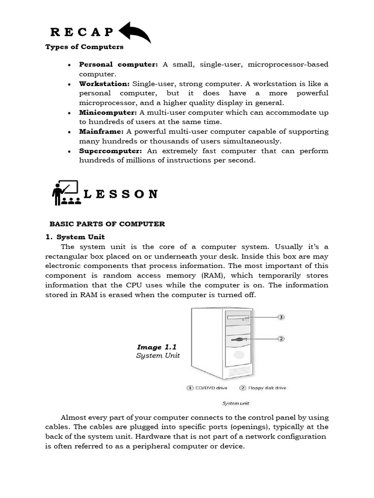 Ict q2l2 | PDF | Computer Monitor | Computer Keyboard
