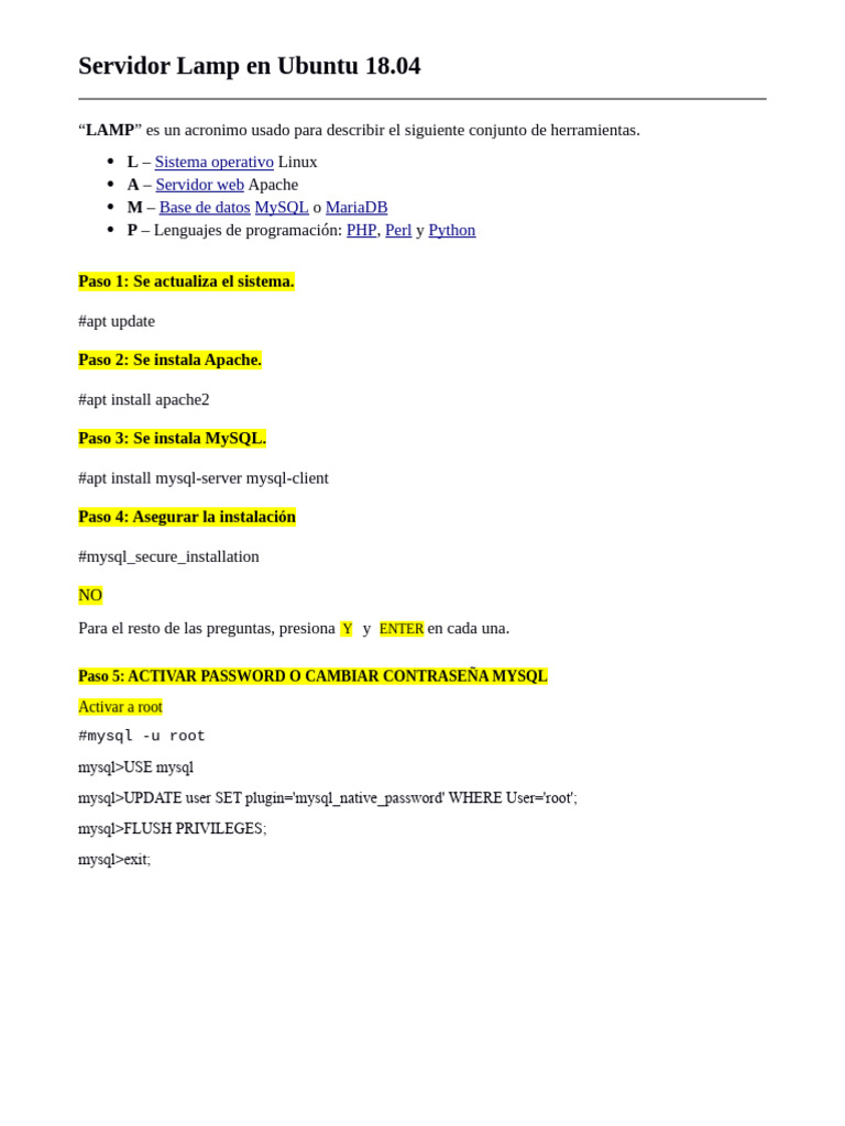 Servidor+apache PHP Mysql 2021+ | PDF | Mi sql | Servidor HTTP Apache