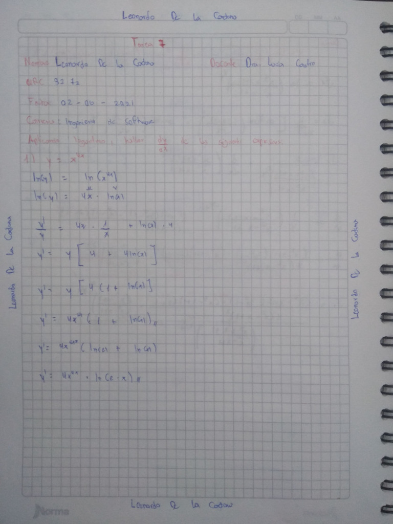 Deber 7. de La Cadena Leonardo | PDF