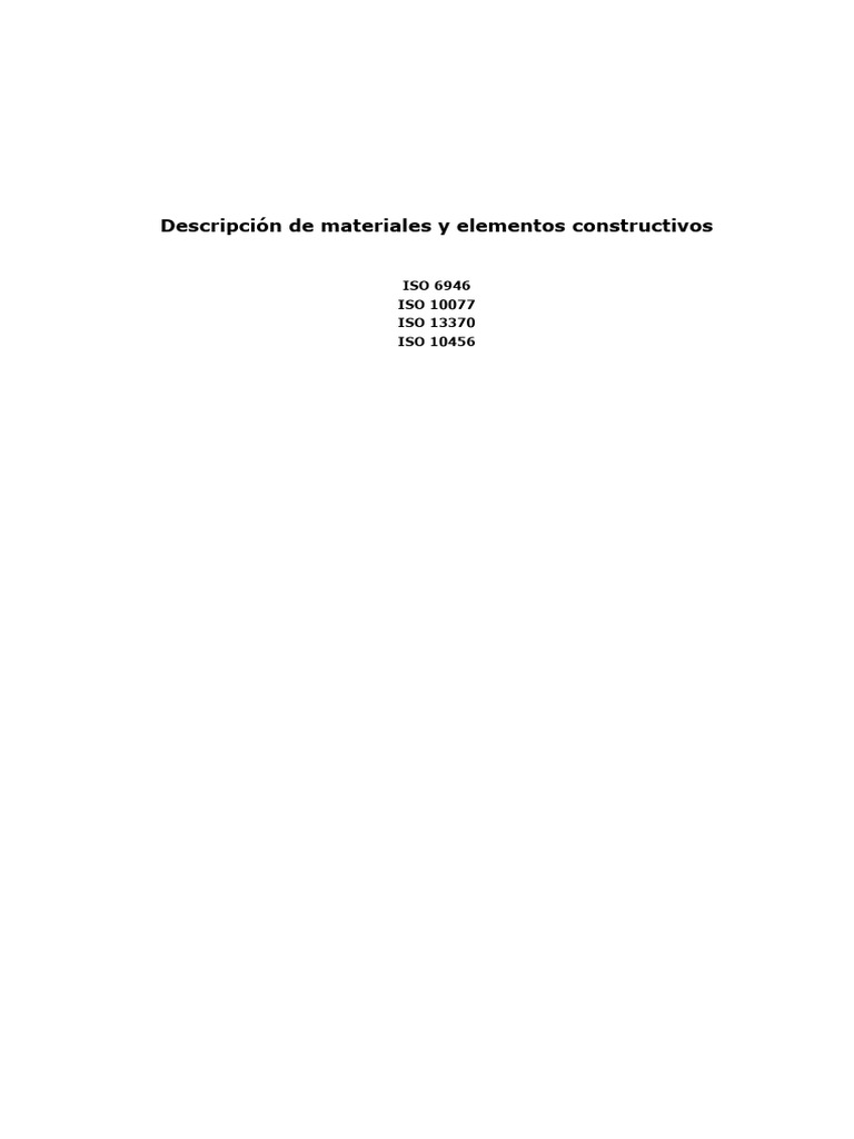 CYPE - Descripción de Materiales y Elementos Constructivos | PDF