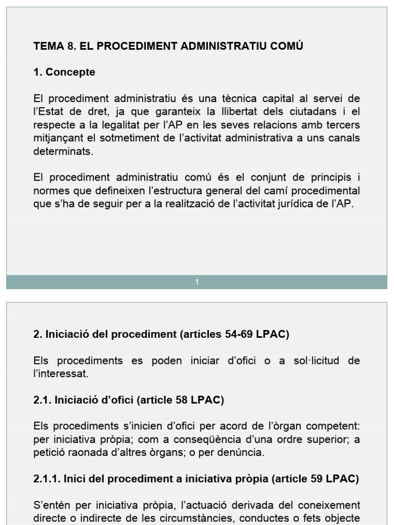 Curs Dret Administratiu. Terrassa. Tema 8 | PDF