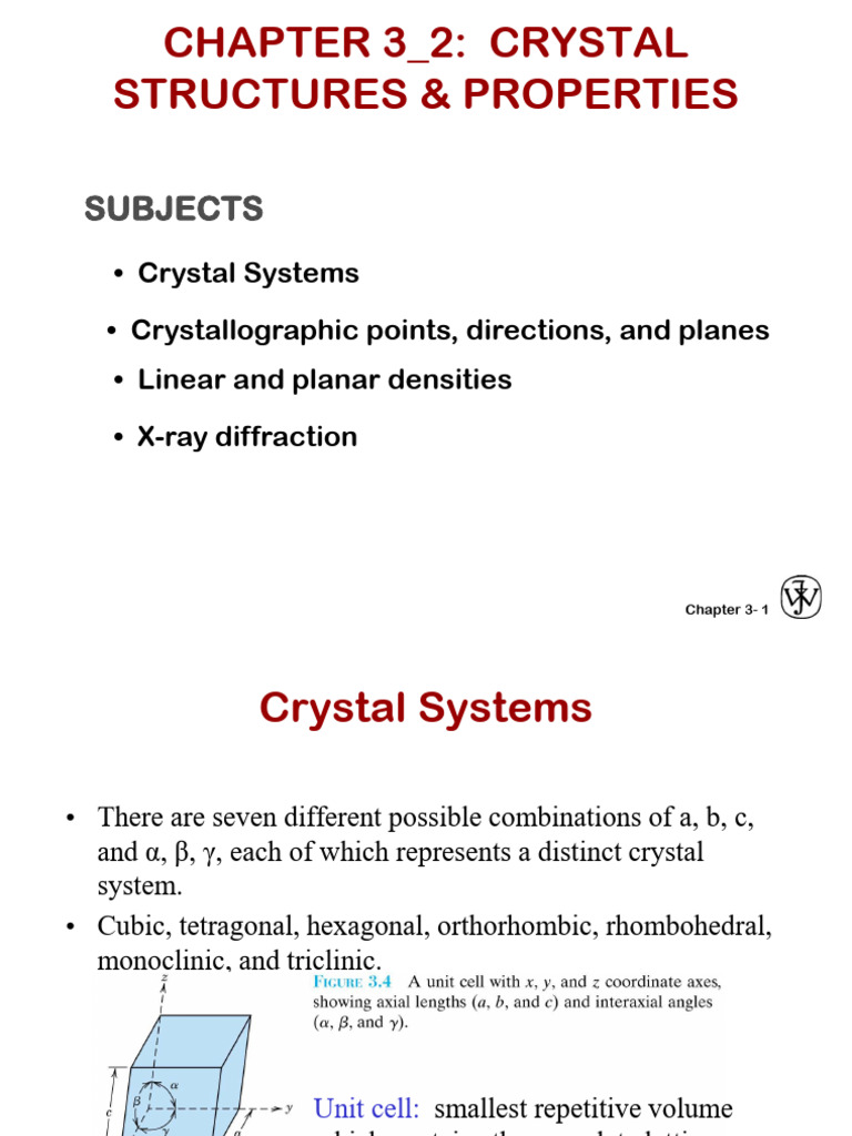 Chapter - 03 - 2-Crystal Structures | PDF | Crystal Structure | Physical Sciences