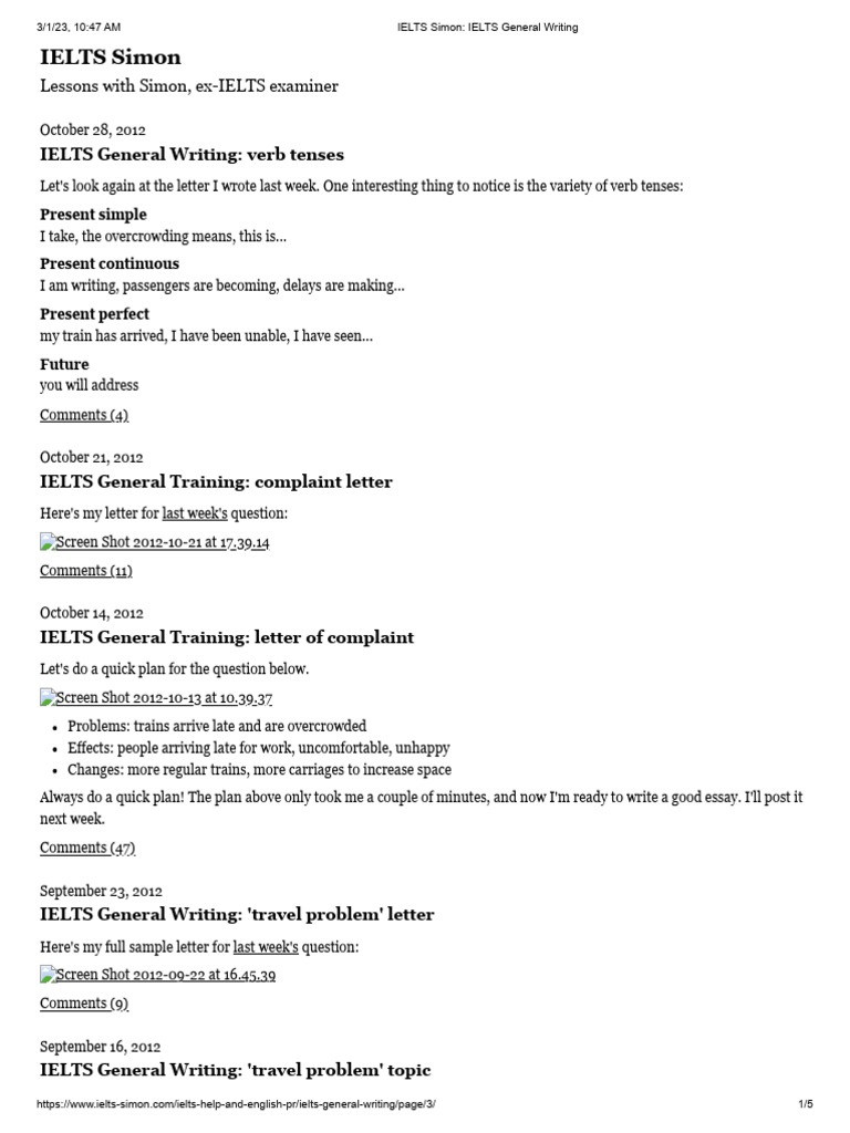 IELTS Simon - IELTS General Writing - PAGE - 03 | Download Free PDF ...