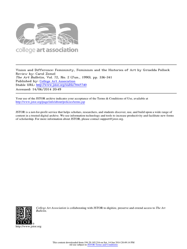 ZEMEL - Carol-Review - Vision and Difference - Femininity Feminism and ...