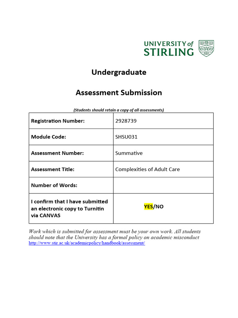 SHSU031 Summative Essay - 1 | PDF