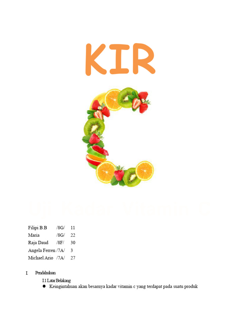 KIR-Uji Kadar Vitamin C | PDF