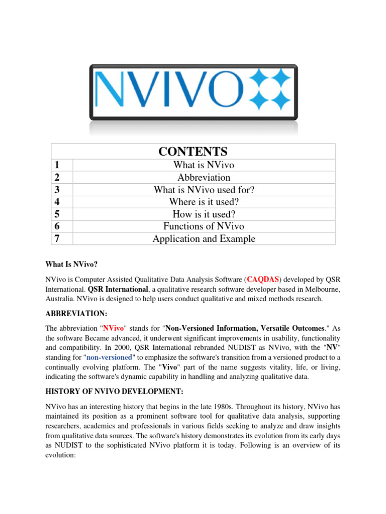 NVivo software | PDF | Qualitative Research | Data