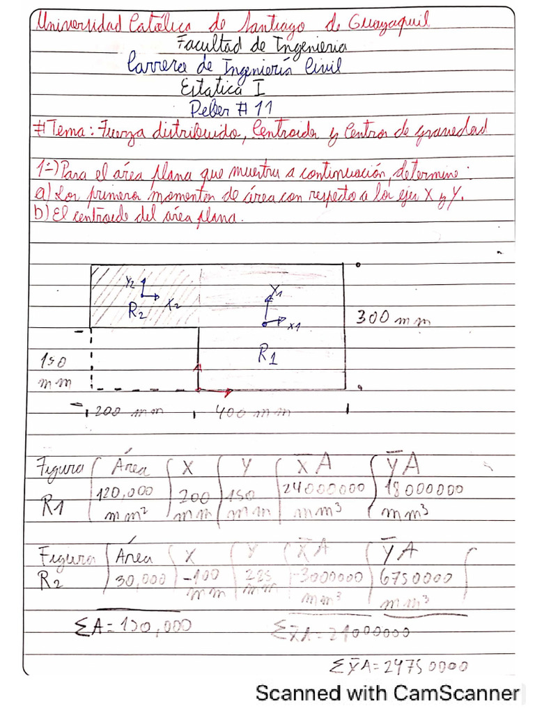 Estática Deber 11 | PDF