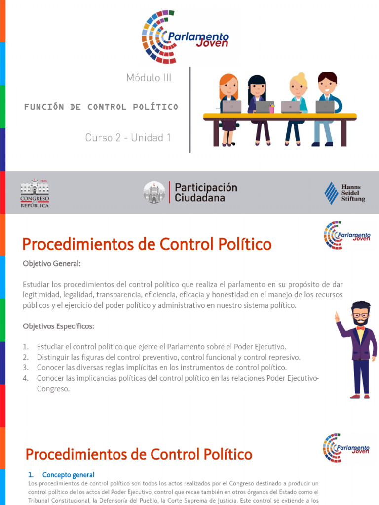 5M Control Político Relación Entre Los Poderes Ejecutivo y Legislativo ...