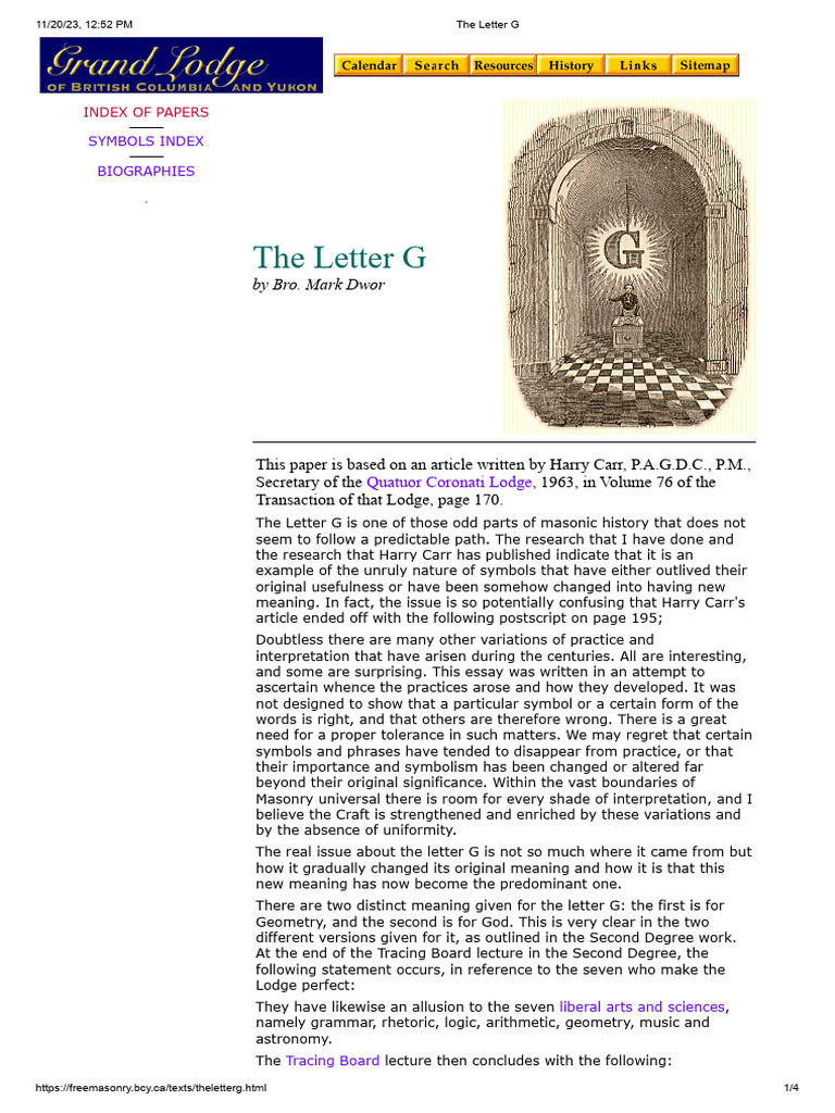 The Letter G | PDF