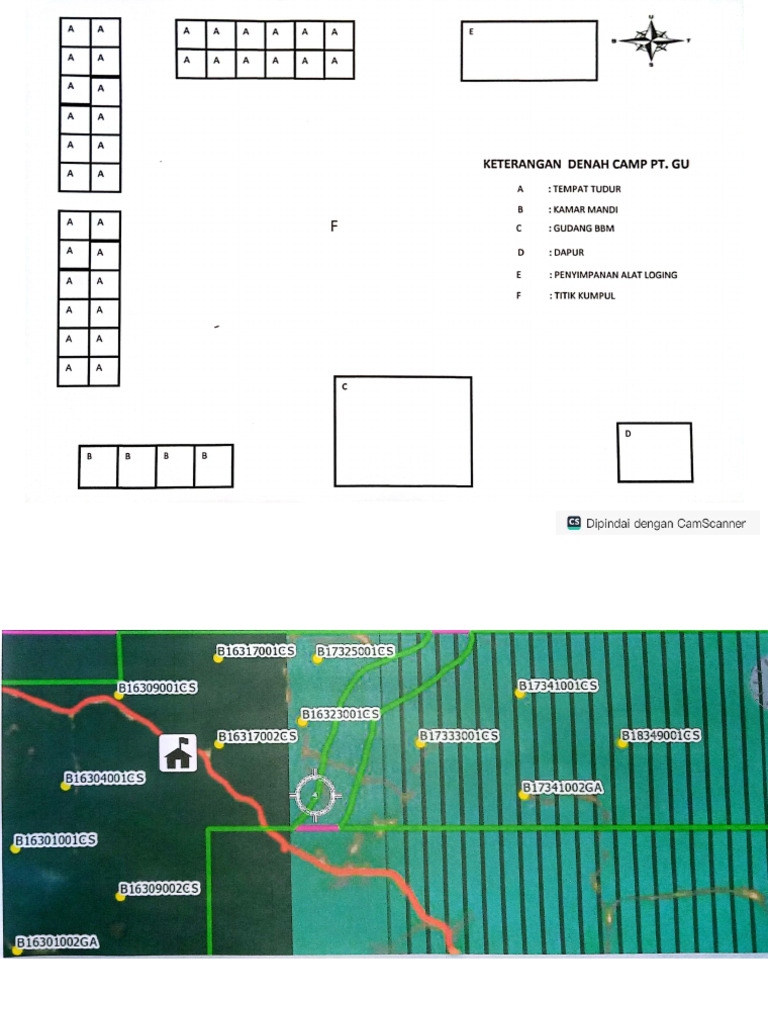 Denah Camp PT - Gu Dan Area Kerja | PDF