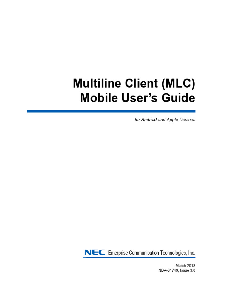 MLC User Guide | PDF | Business | Technology & Engineering