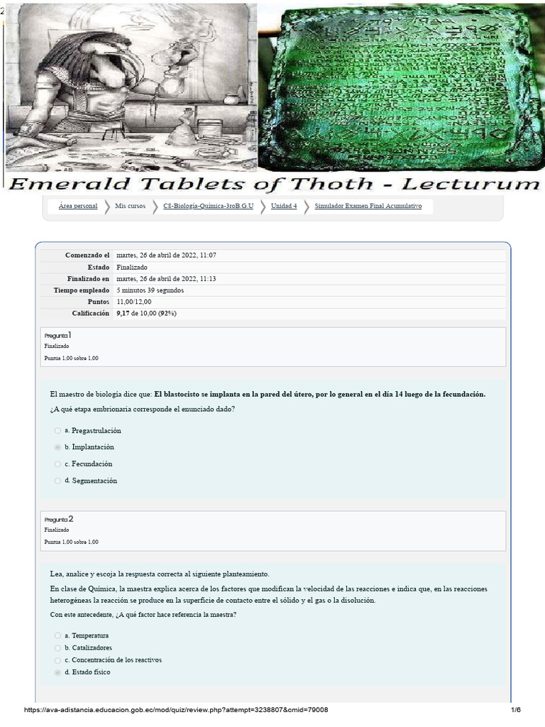 Simulador Quimica Examen Final Pdf Rna Ribosoma