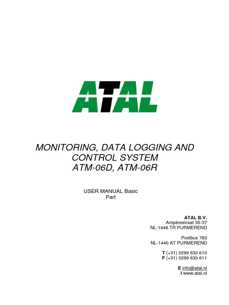 Atal User Manual ATM-06 | PDF