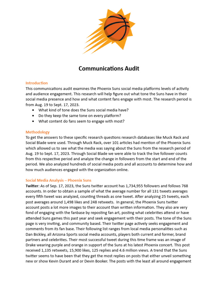 communications audit | PDF | Social Media | Popular Culture & Media Studies
