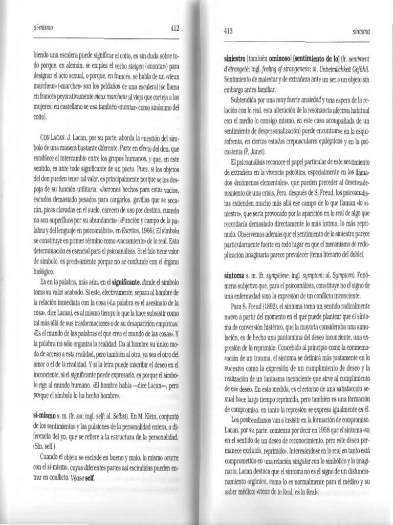 Chemama, Síntoma 1998 | PDF | Jacques Lacan | Psicoanálisis