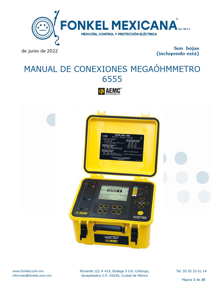 Procedimiento de Pruebas Resistencia de Aislamiento Con Megóhmetro 655X | PDF | Aislador ...